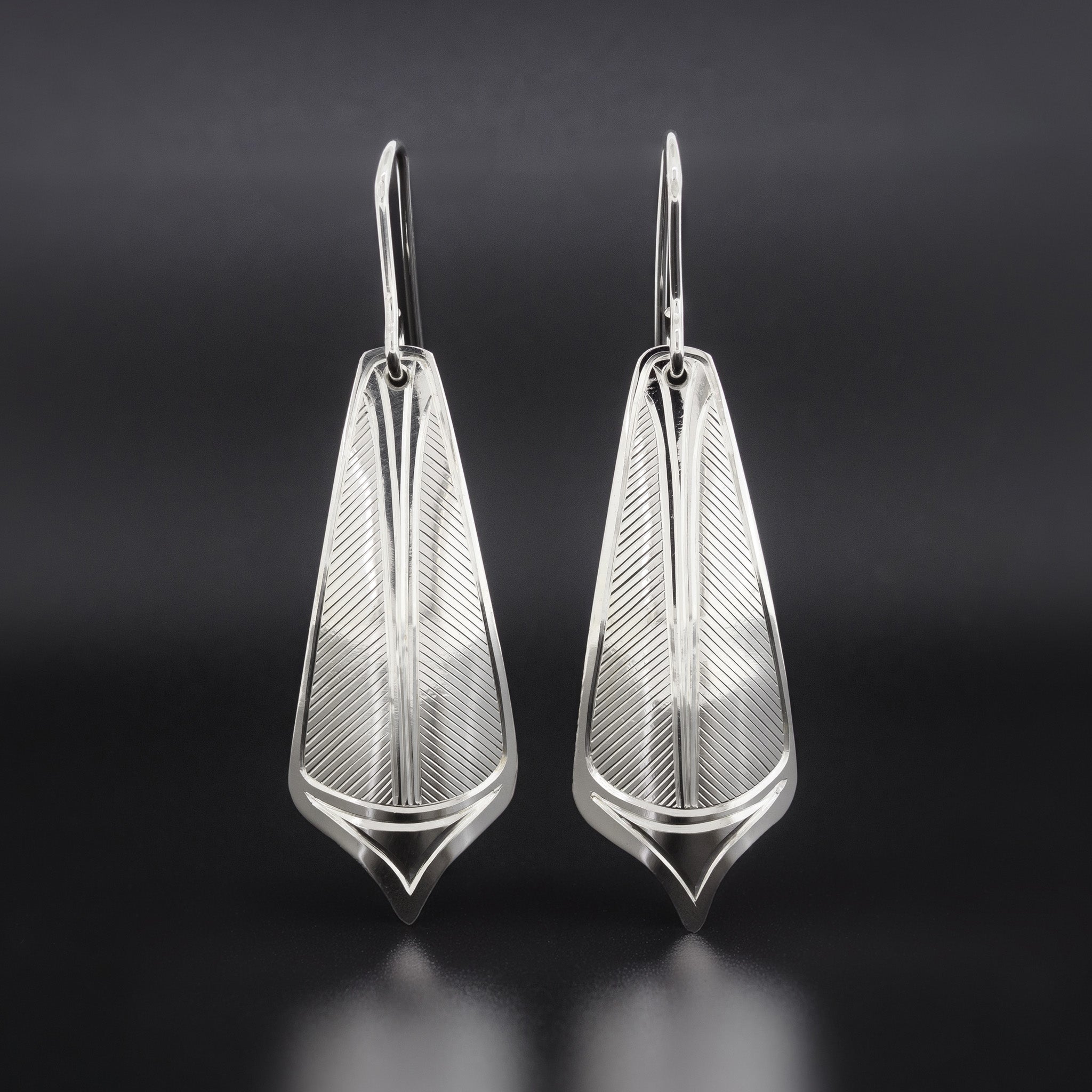 Flicker Tail - Silver Earrings – Lattimer Gallery