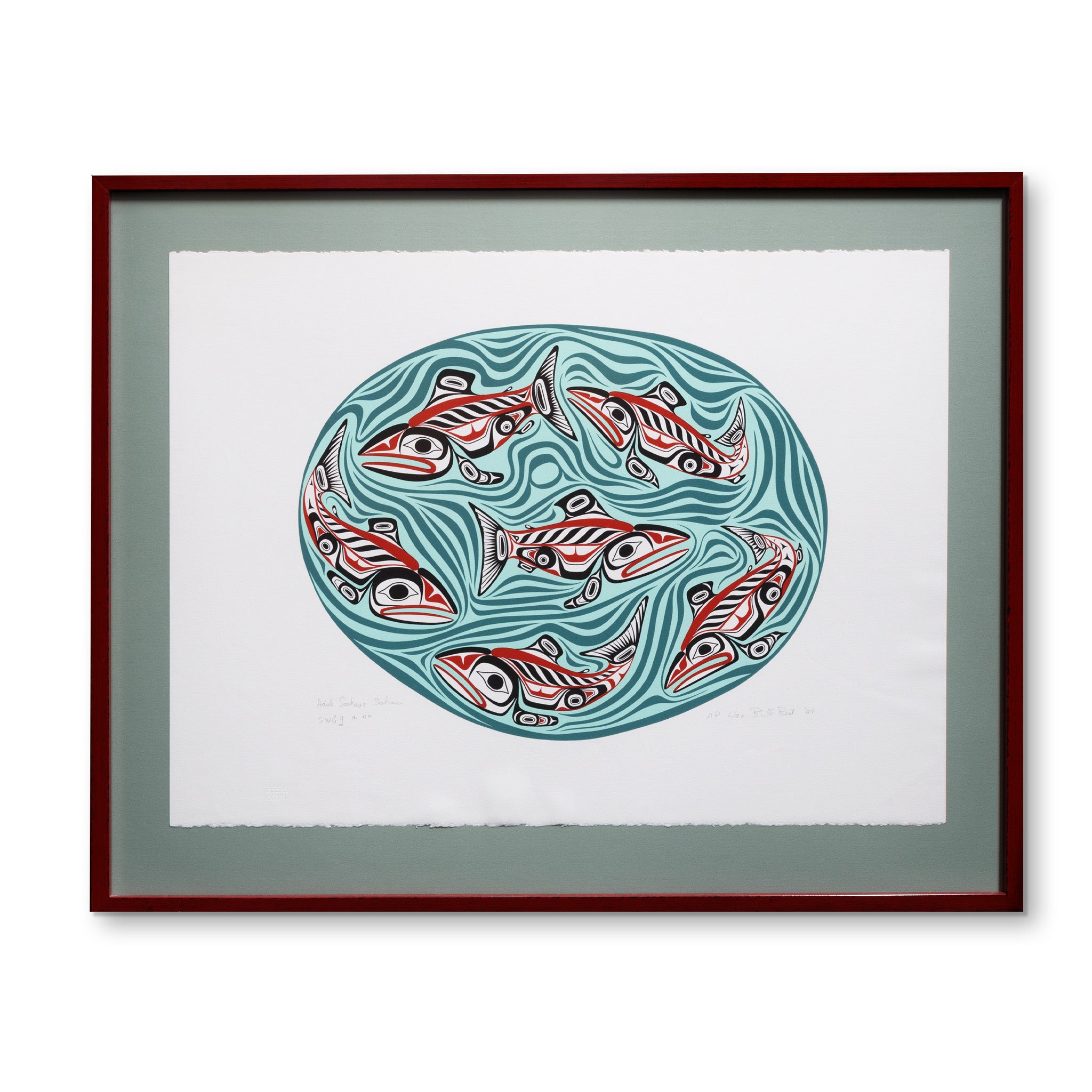 Haida Sockeye Salmon - Framed Limited Edition Print – Lattimer Gallery