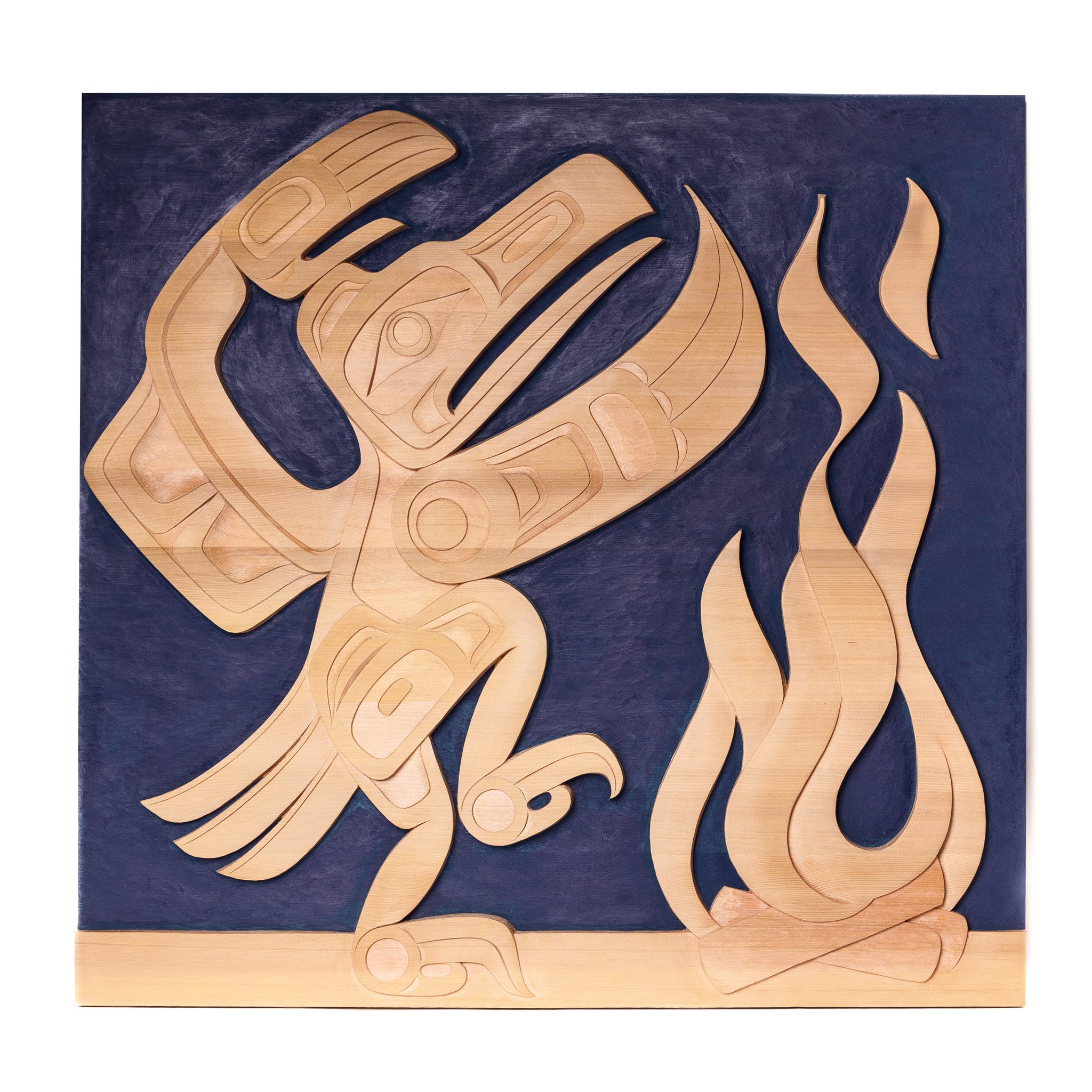 Raven Dancer - Red Cedar Panel – Lattimer Gallery