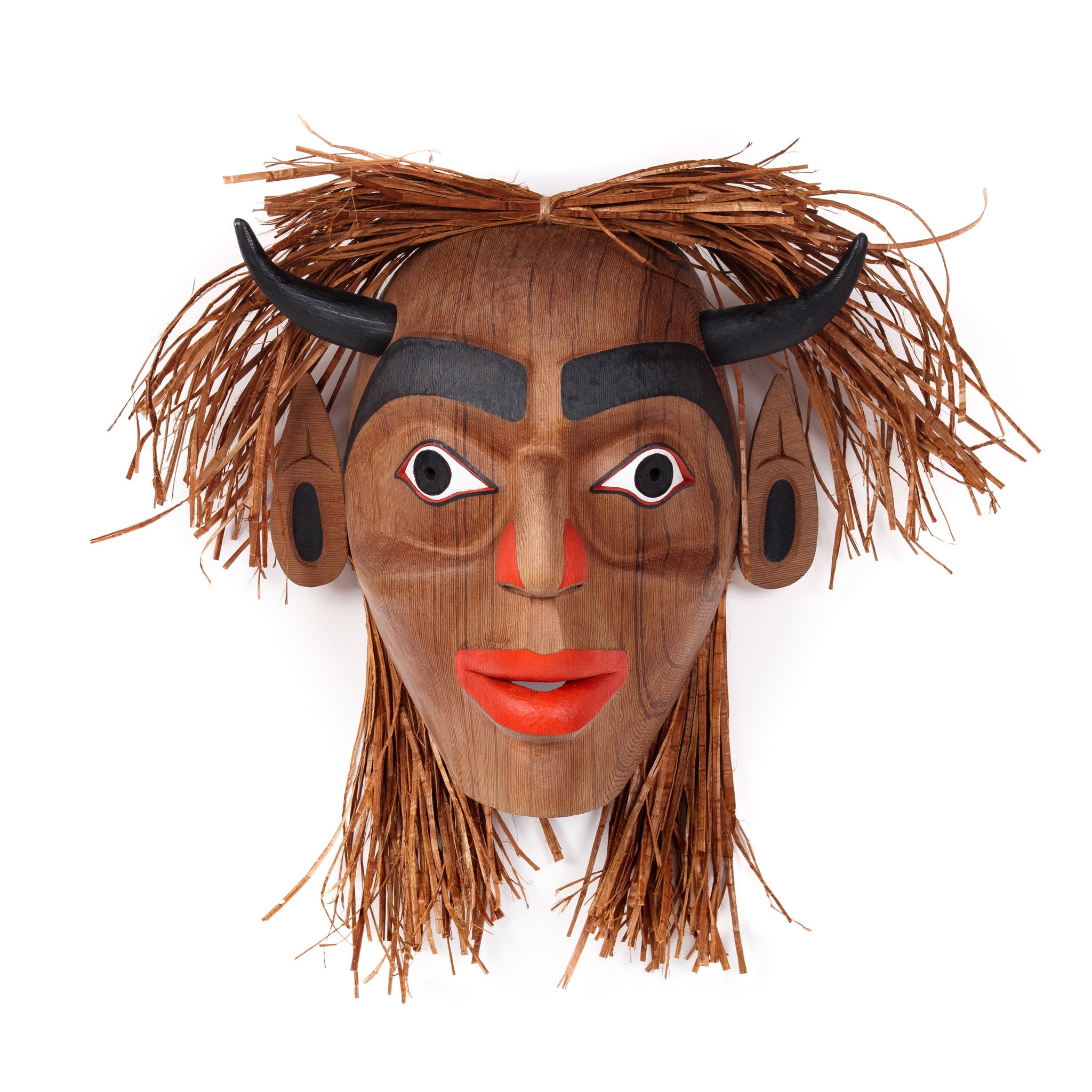 Mountain Goat Hunter - Red Cedar Mask – Lattimer Gallery
