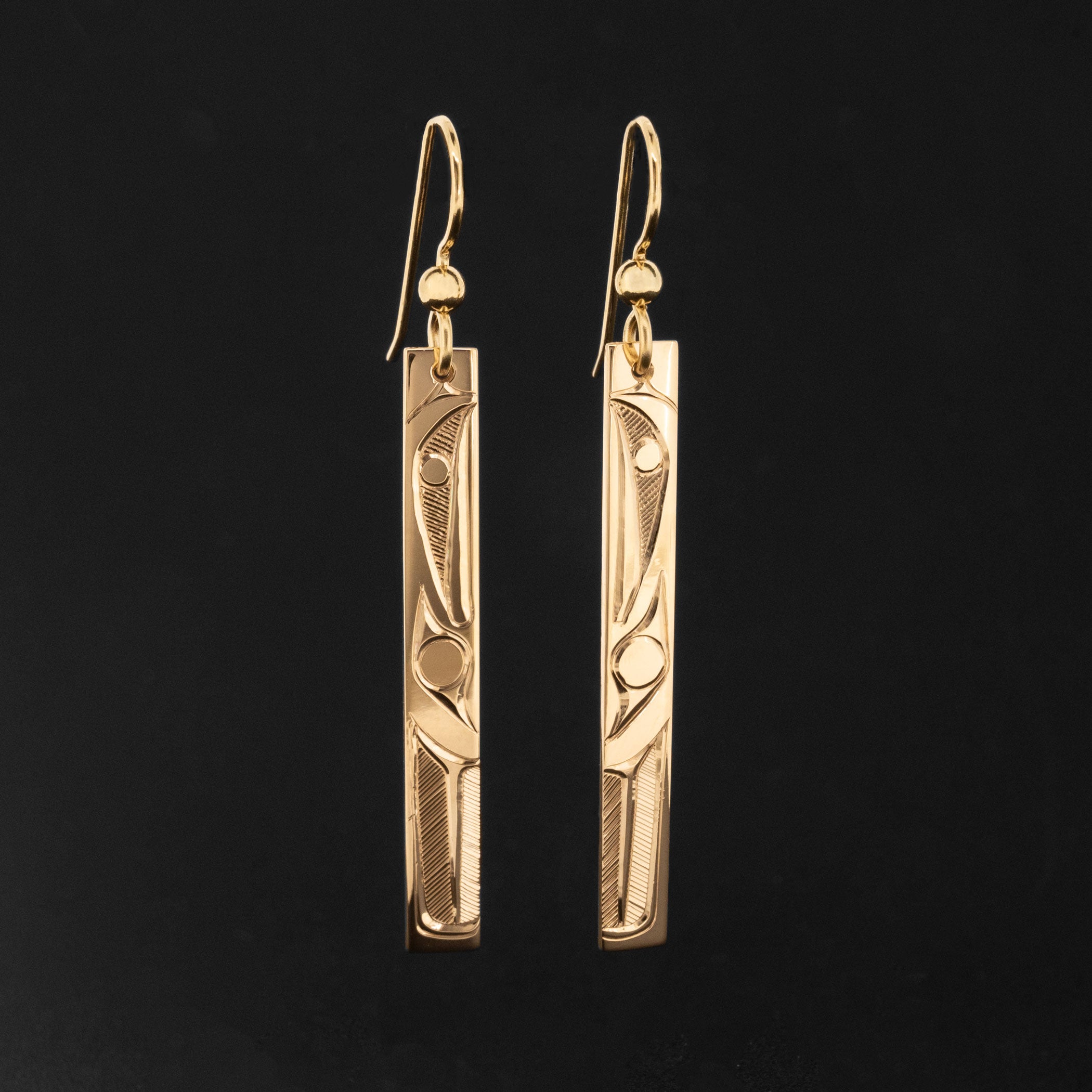 Raven and Light - 14k Gold Earrings – Lattimer Gallery