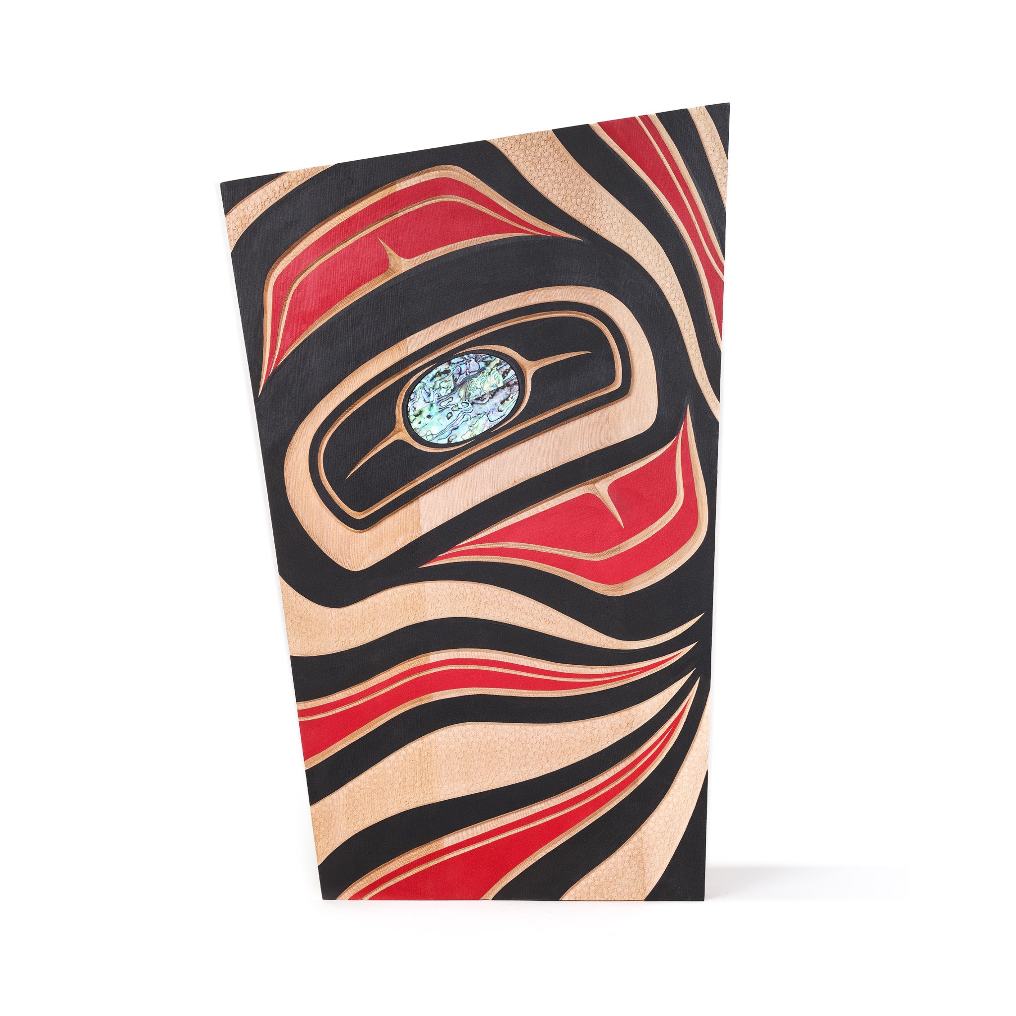 Abstract - Red Cedar Panel with Abalone – Lattimer Gallery