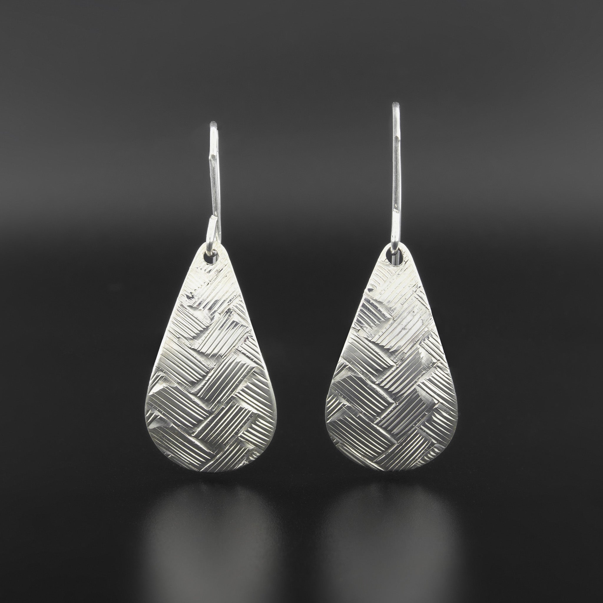 Weaving - Silver Earrings – Lattimer Gallery