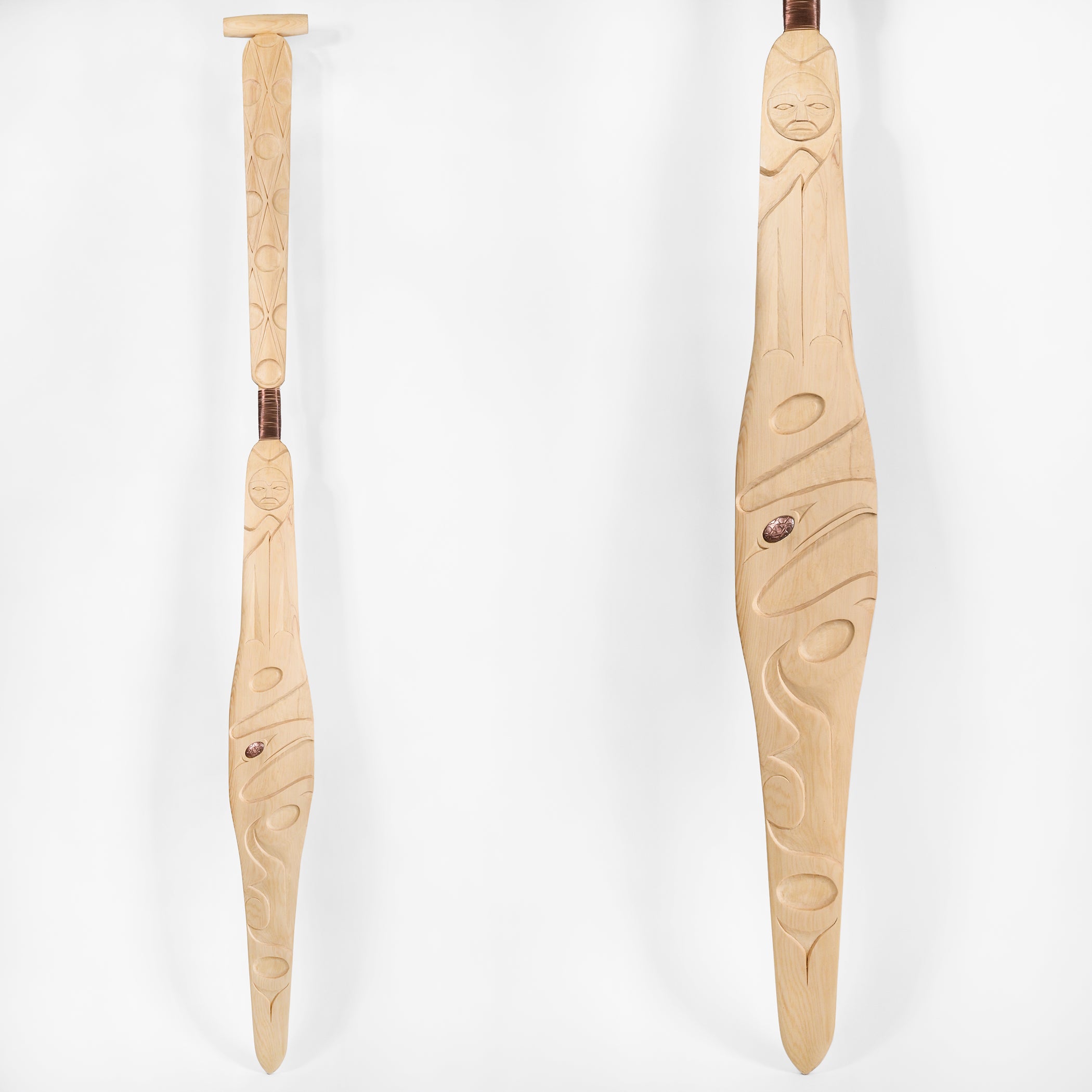 Raven at Dawn - Yellow Cedar Paddle – Lattimer Gallery