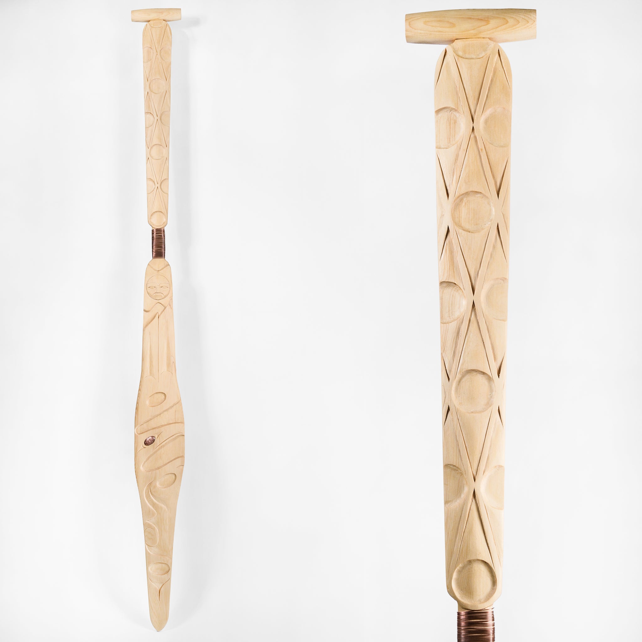 Raven at Dawn - Yellow Cedar Paddle – Lattimer Gallery