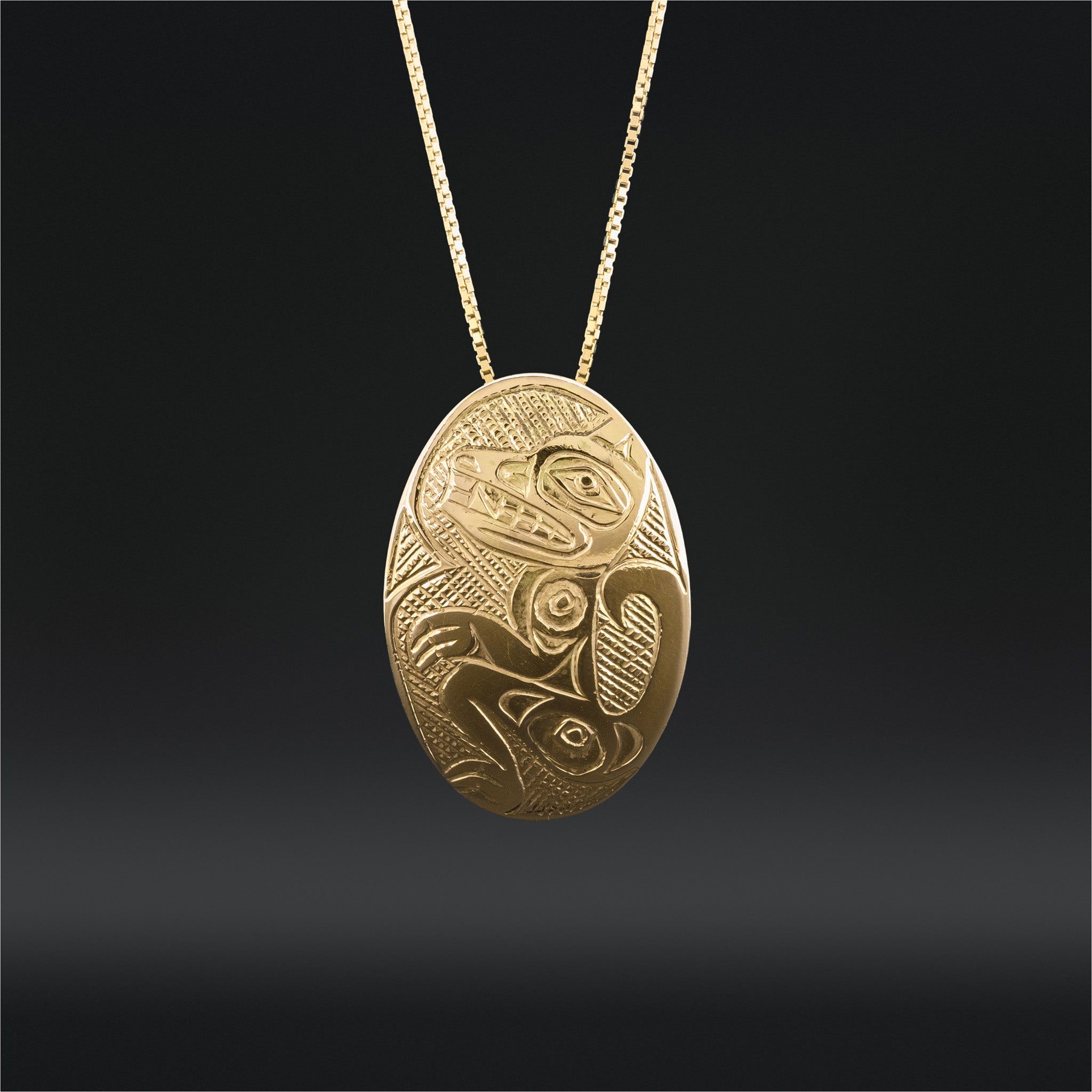 Wolf - 14k Gold Pendant – Lattimer Gallery