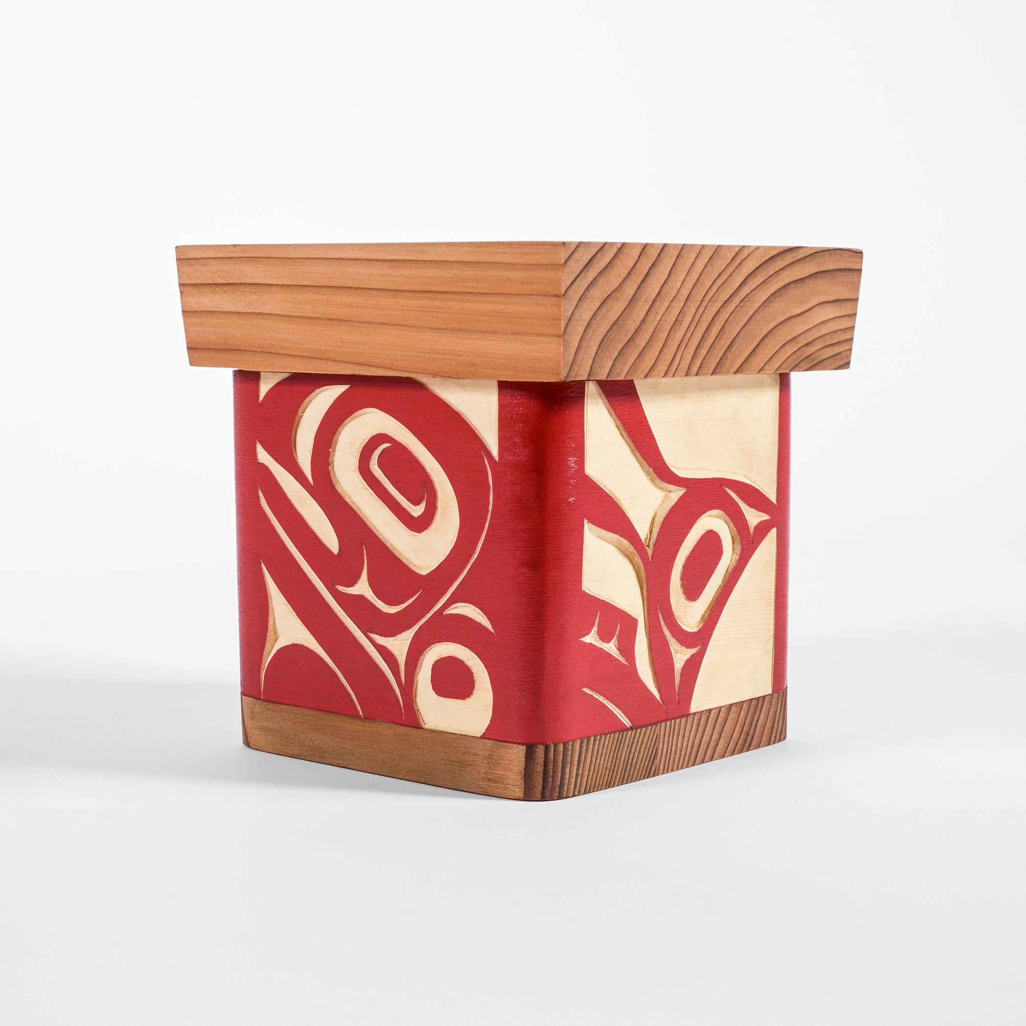 Salmon Swimming - Cedar Bentwood Box – Lattimer Gallery