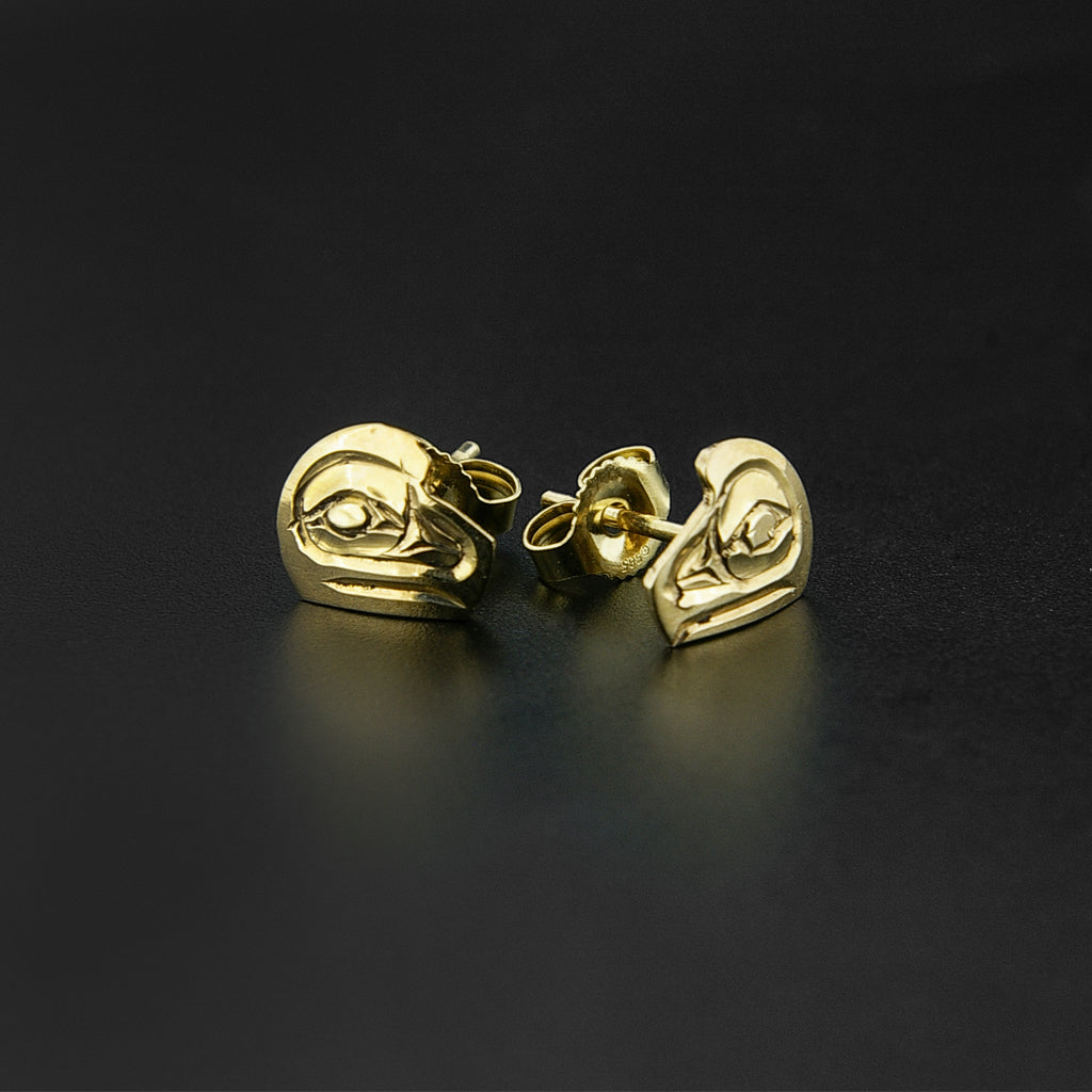 Raven - 14k Gold Stud Earrings – Lattimer Gallery