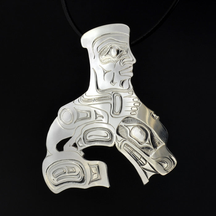 The Blue Planet, Self-Portrait - Silver Pendant – Lattimer Gallery