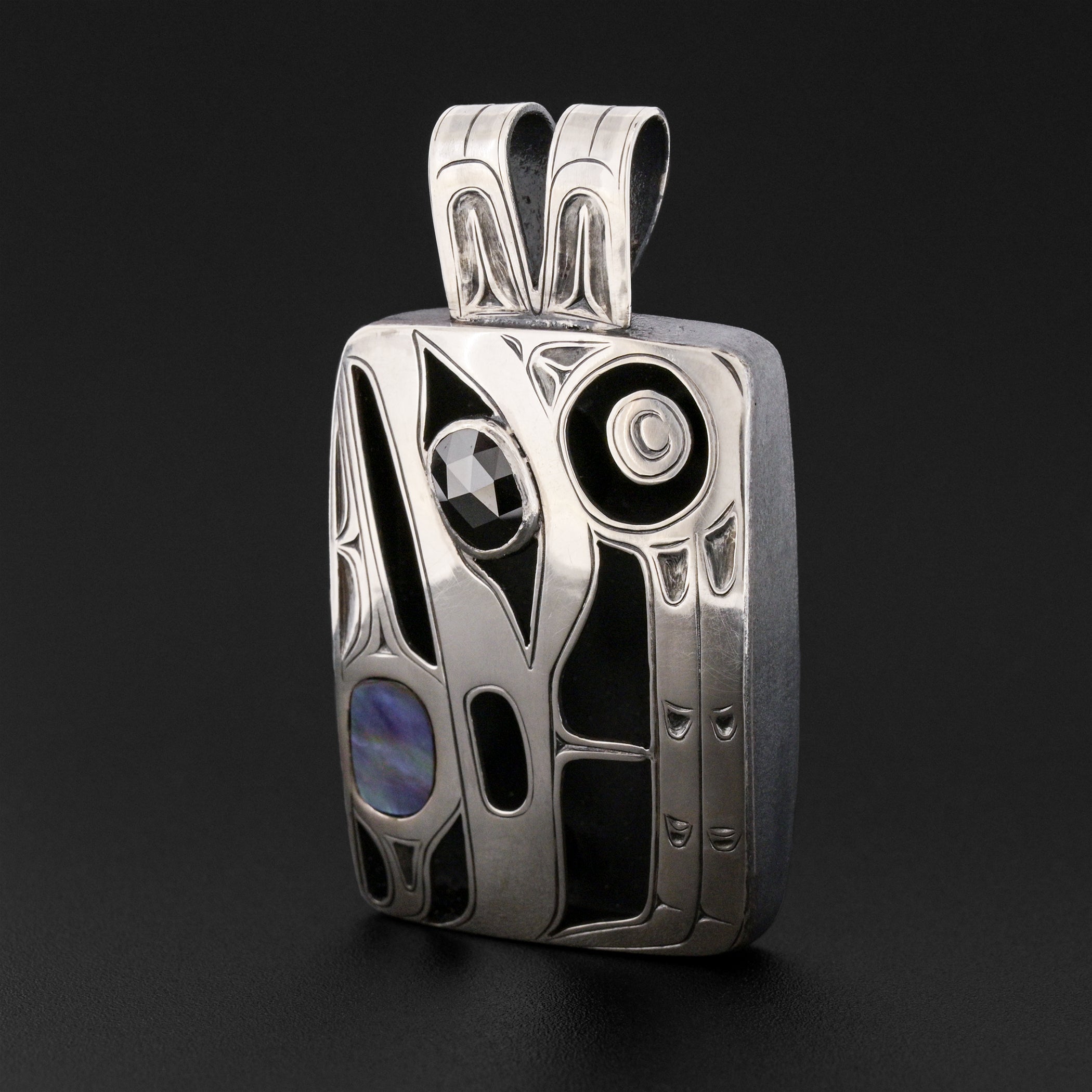 Raven - Silver Hollow Box Pendant – Lattimer Gallery