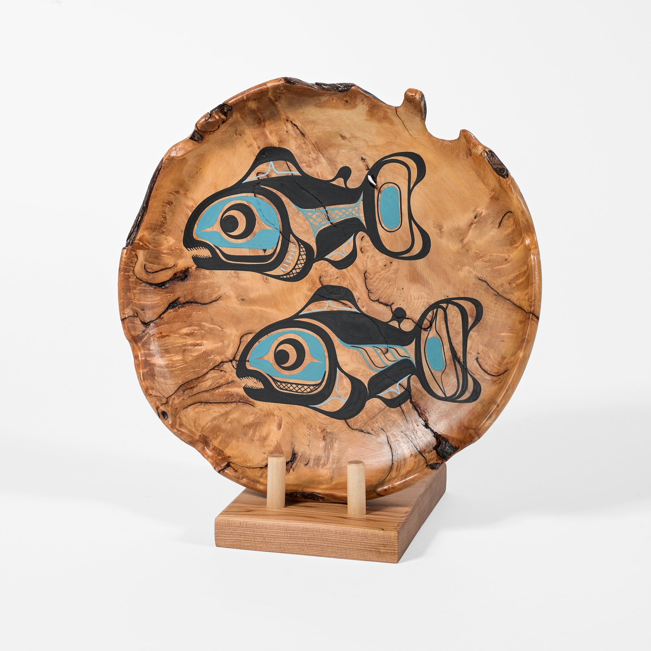 Salmon - Cedar Burl Plate – Lattimer Gallery
