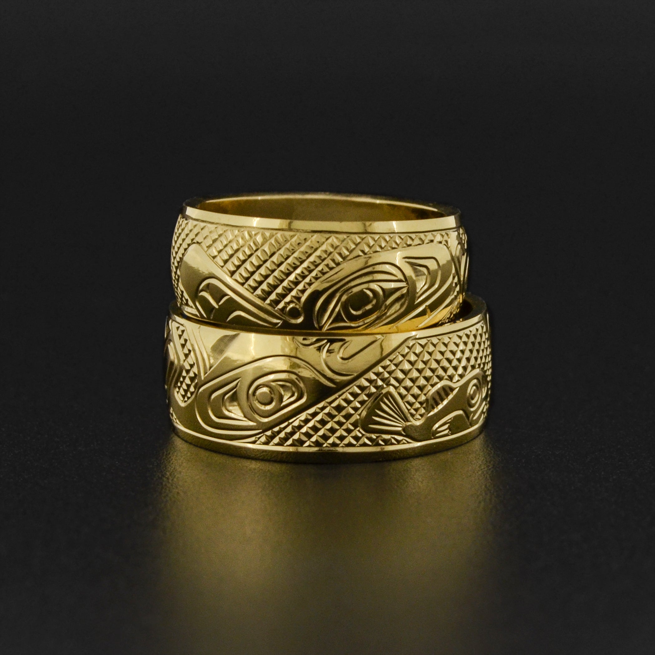 Stacking Killerwhales - Set of 18k Gold Rings – Lattimer Gallery