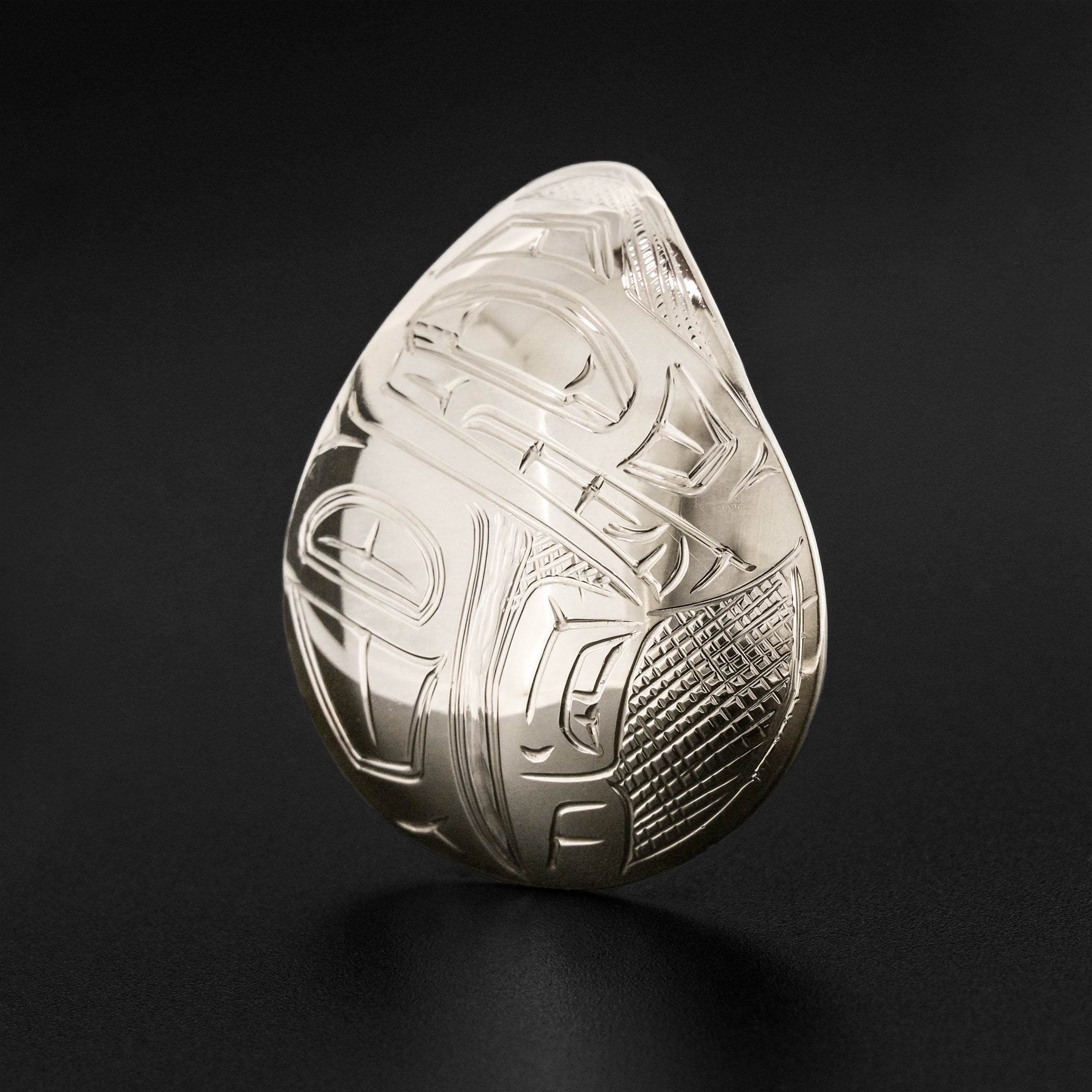 Wolf - Silver Teardrop Pendant – Lattimer Gallery