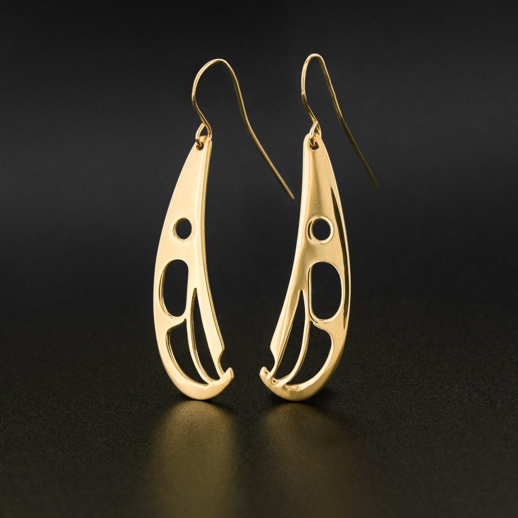 Eagles - Gold Earrings – Lattimer Gallery