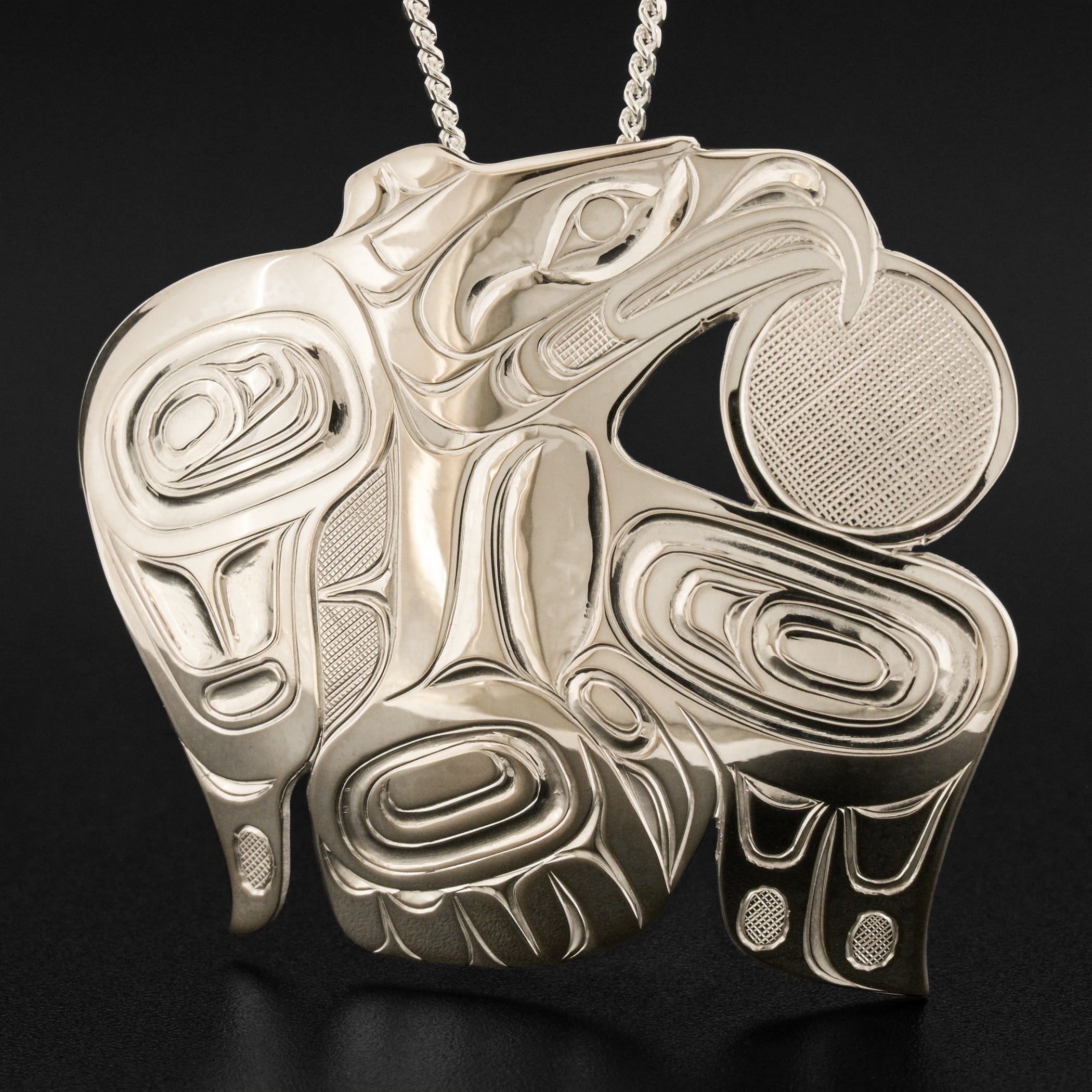 Nuxalk Eagle - Silver Pendant – Lattimer Gallery